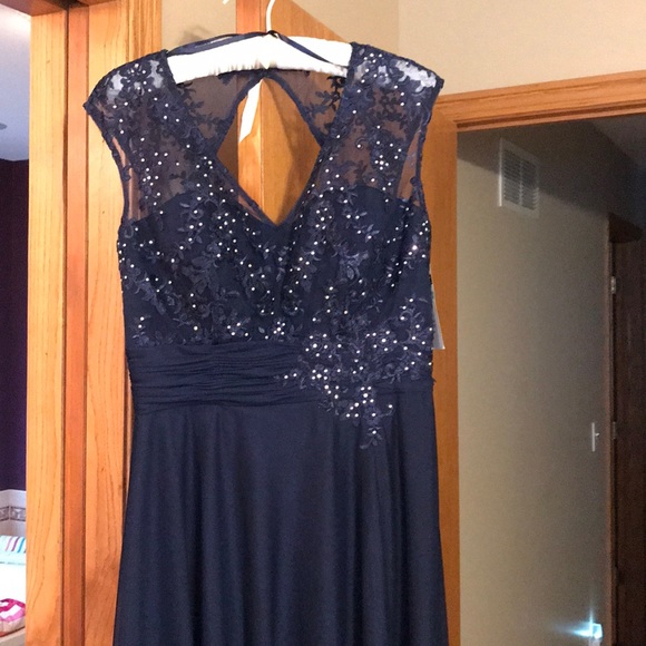 Cachet | Dresses | Nwt Cachet Navy Blue Dress Size 8 | Poshmark